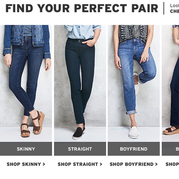 Jeans | Jeans Size And Rise Charts | Poshmark